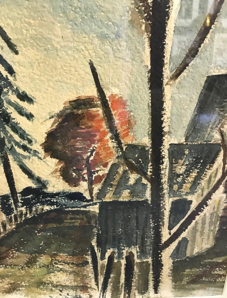 Phil Dike Original California Water Color Painting Landscape with Cabin ...