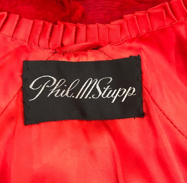 Phil. M Stupp Scarlet Sheared Mink For Sale at 1stDibs
