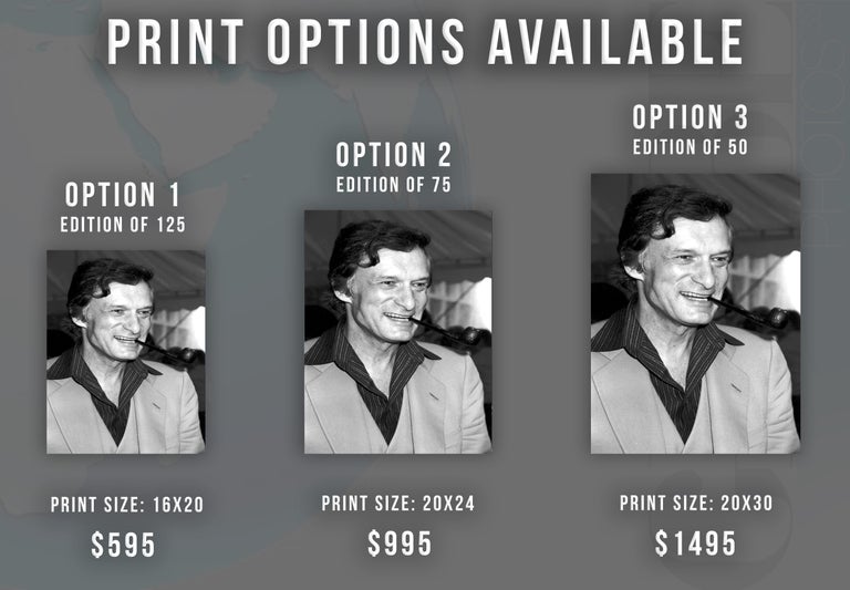 Phil Roach - Hugh Hefner Smiling with Pipe Fine Art Print For Sale at ...