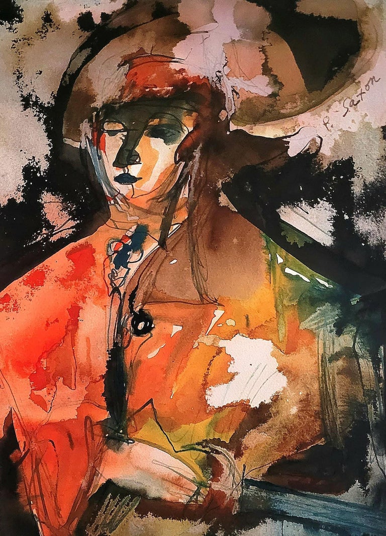 Phil Saxon - Renaissance Figure Ink Drawing For Sale at 1stDibs