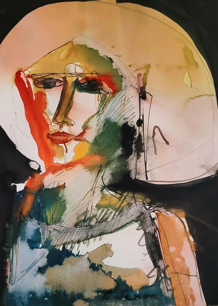 Phil Saxon - Renaissance Figure Ink Drawing For Sale at 1stDibs