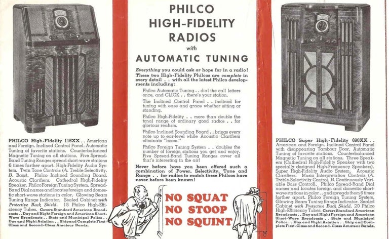 Philco 38-690 Super 'Hi-Fi' Console Radio 1938 Bluetooth at 1stDibs