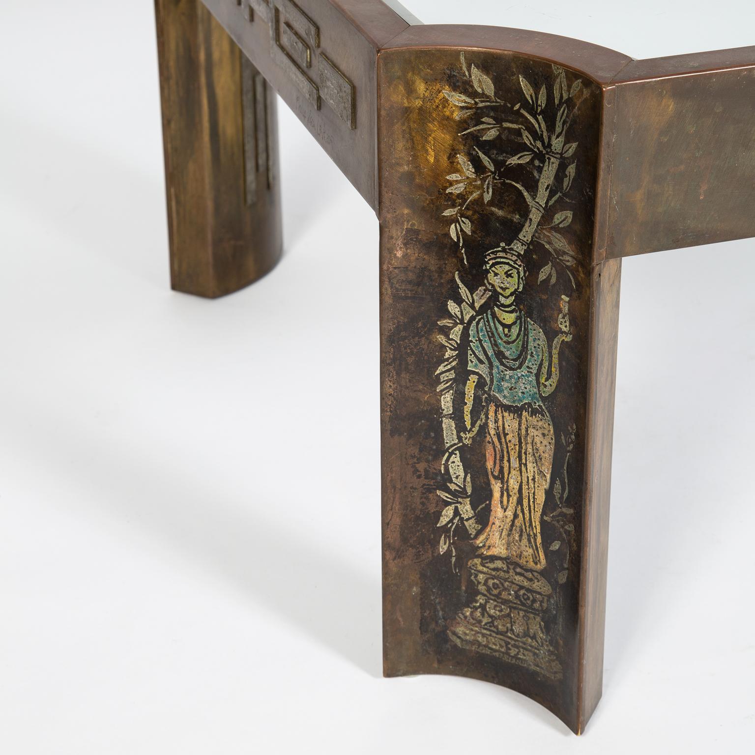 Philip and Kelvin LaVerne Bronze Coffee Table For Sale at 1stDibs
