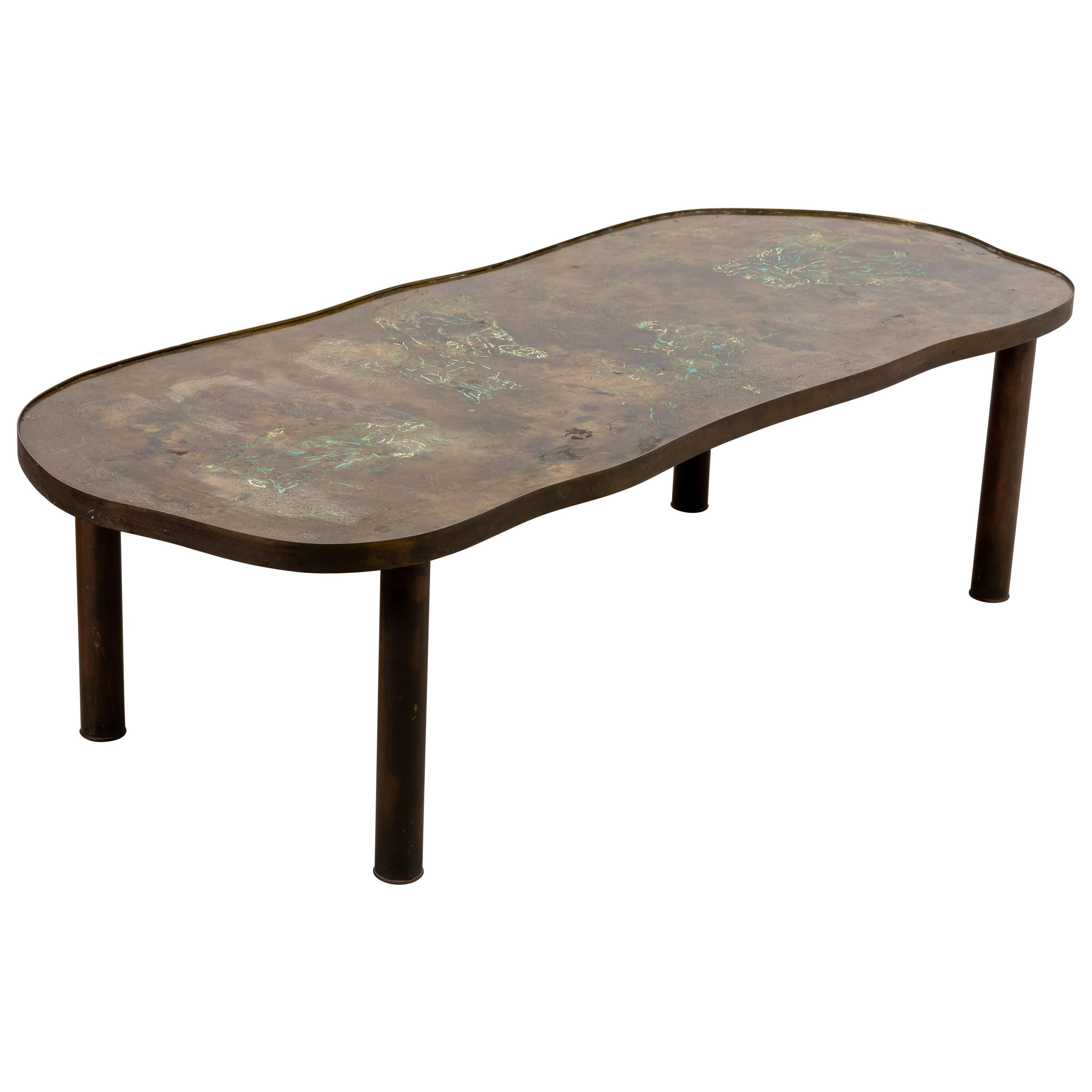 Rare "Ming Coffee Table" by Philip and Kelvin LaVerne at 1stDibs