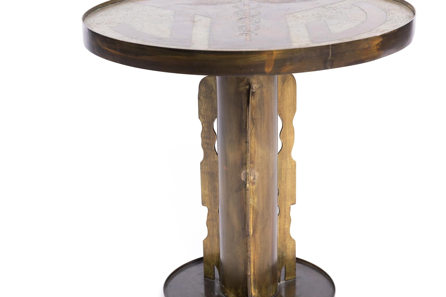 Philip and Kelvin LaVerne 1970s Caduceus Side Tables at 1stDibs