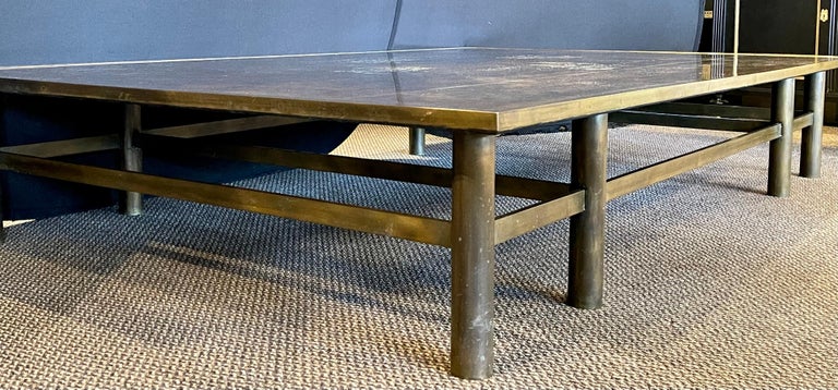 Philip and Kelvin LaVerne Coffee Cocktail Table, Custom Made Monumental ...