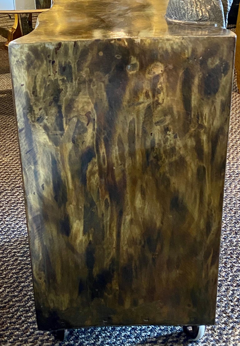 Philip and Kelvin LaVerne Figural Cube End Table Signed One of a Kind ...