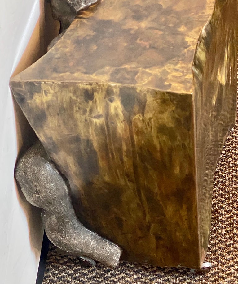 Philip and Kelvin LaVerne Figural Cube End Table Signed One of a Kind ...