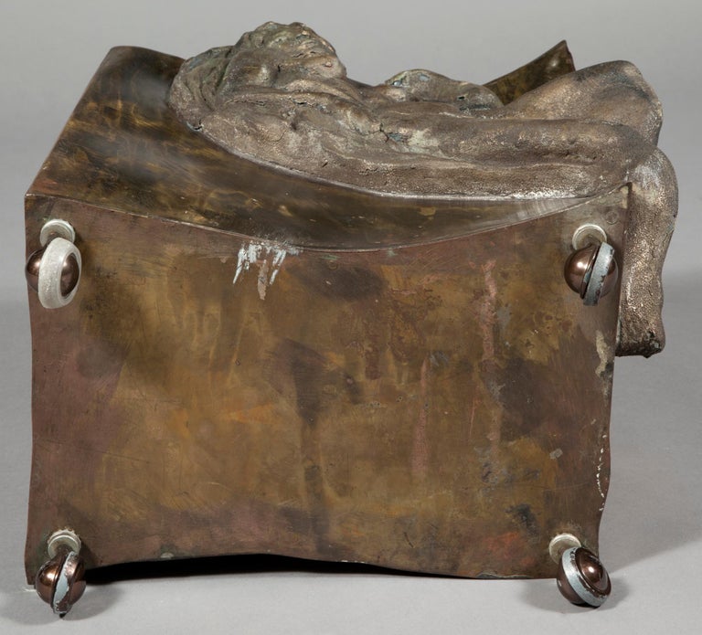 Philip and Kelvin LaVerne Figural Cube End Table Signed One of a Kind ...