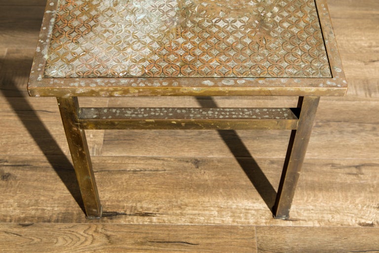 Philip and Kelvin LaVerne 'Kuan Su' Bronze and Pewter Side Table ...