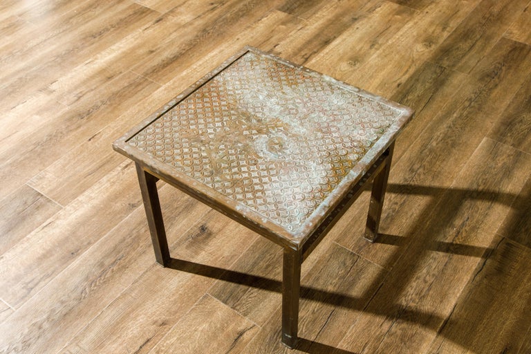 Philip and Kelvin LaVerne 'Kuan Su' Bronze and Pewter Side Table ...