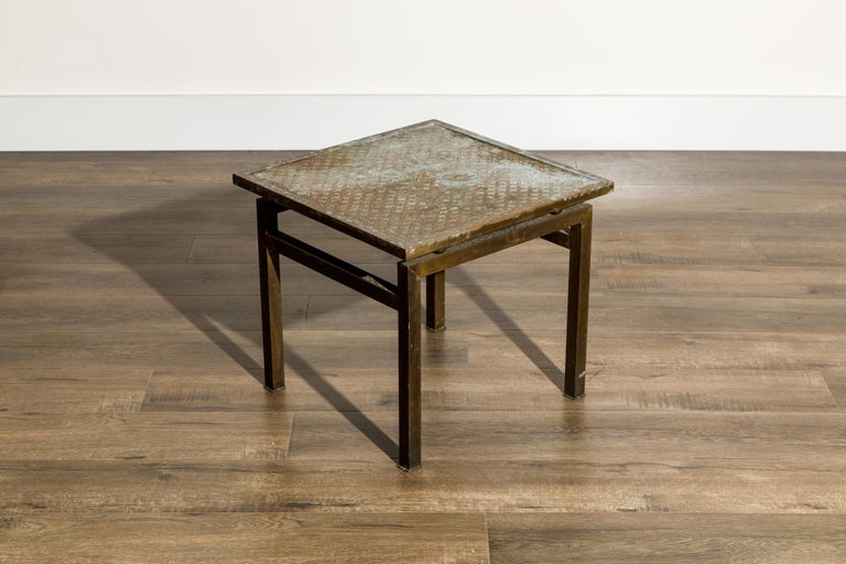 Philip and Kelvin LaVerne 'Kuan Su' Bronze and Pewter Side Table ...