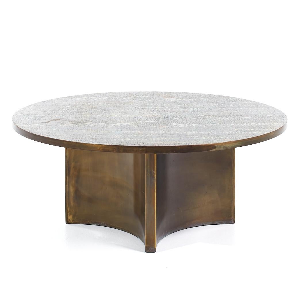 Philip and Kelvin LaVerne Mid Century Eternal Forest Bronze Coffee ...