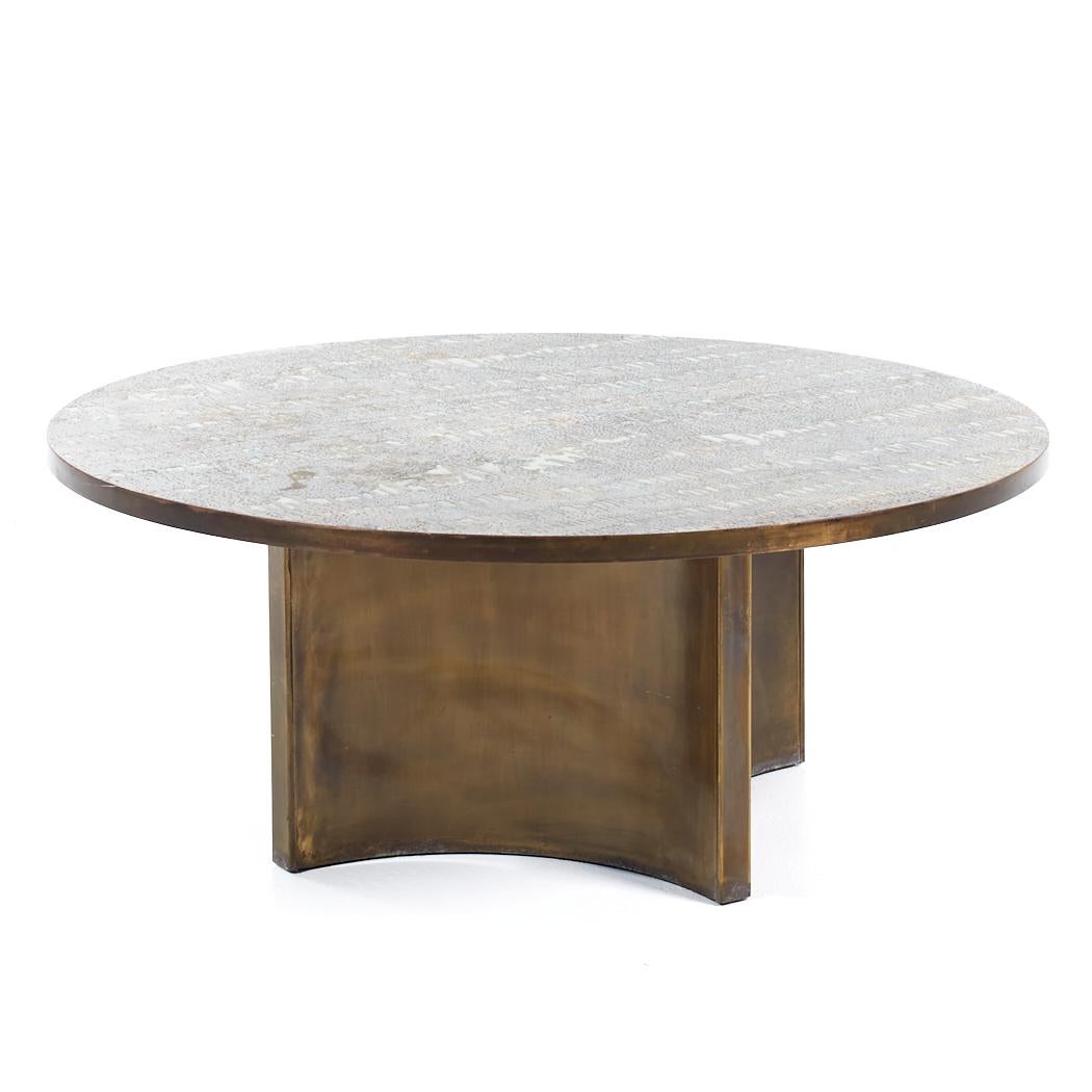 Philip and Kelvin LaVerne Mid Century Eternal Forest Bronze Coffee ...