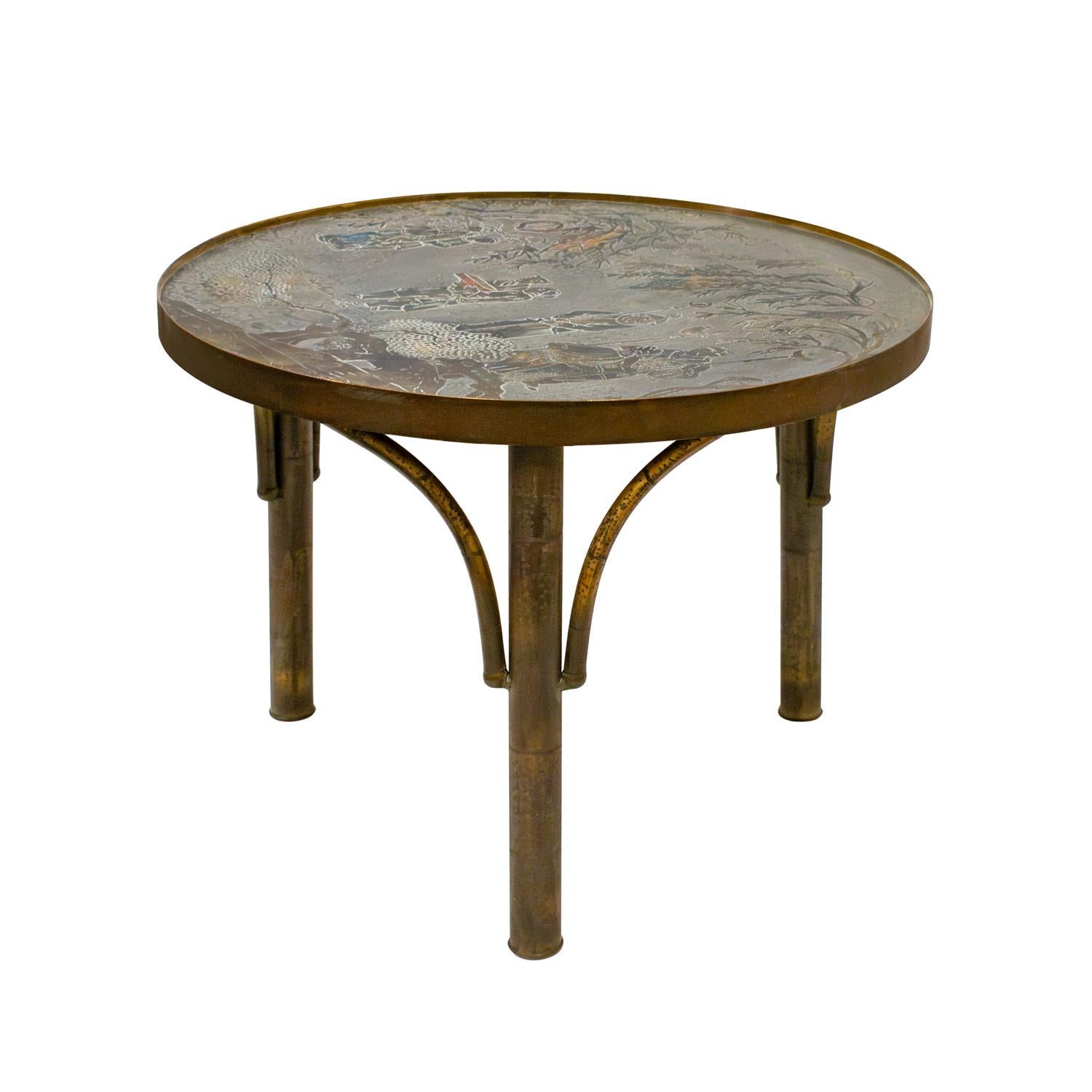 Philip and Kelvin LaVerne Rare "Chan" Side Table 1960s (Signed) For ...