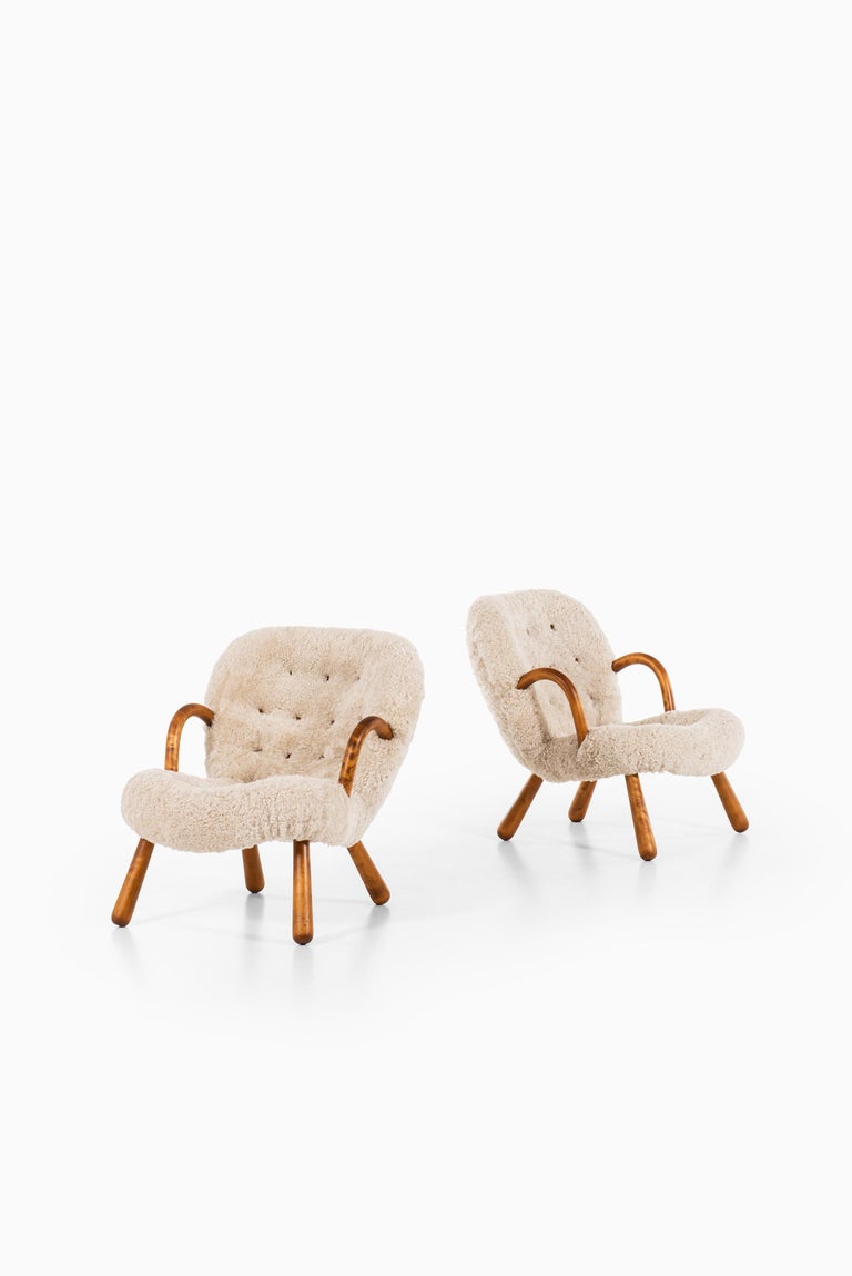 Philip Arctander Clam Easy Chairs by Nordisk Stål and Møbel Central in ...