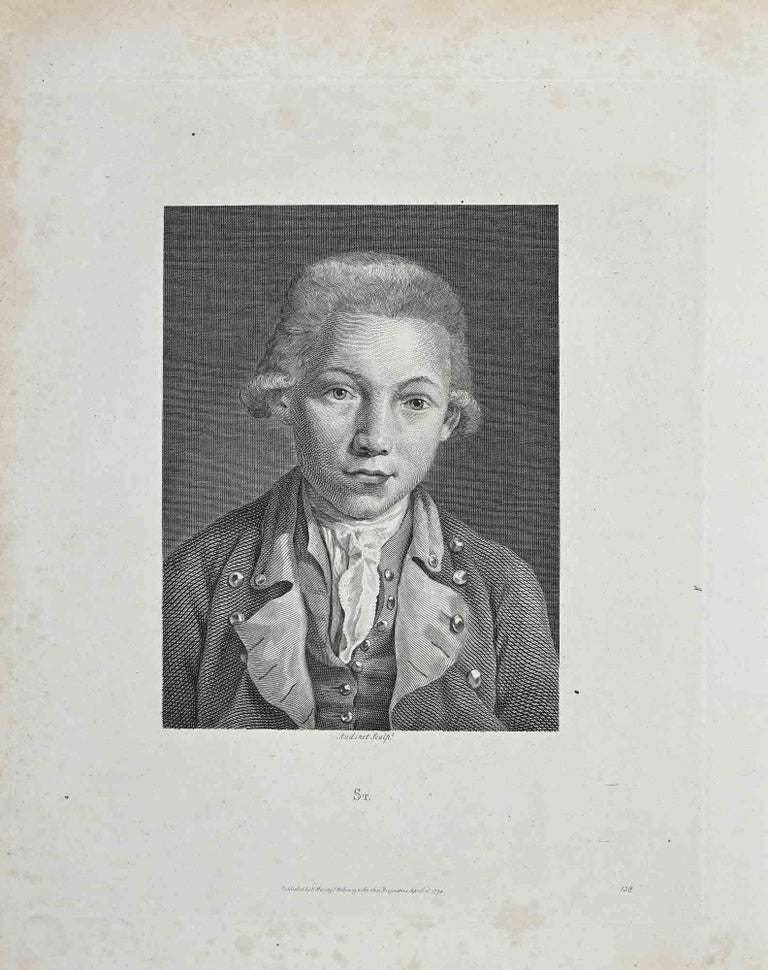 Philip Audinet - Portrait of A Boy - Original Etching by Philip Audinet ...