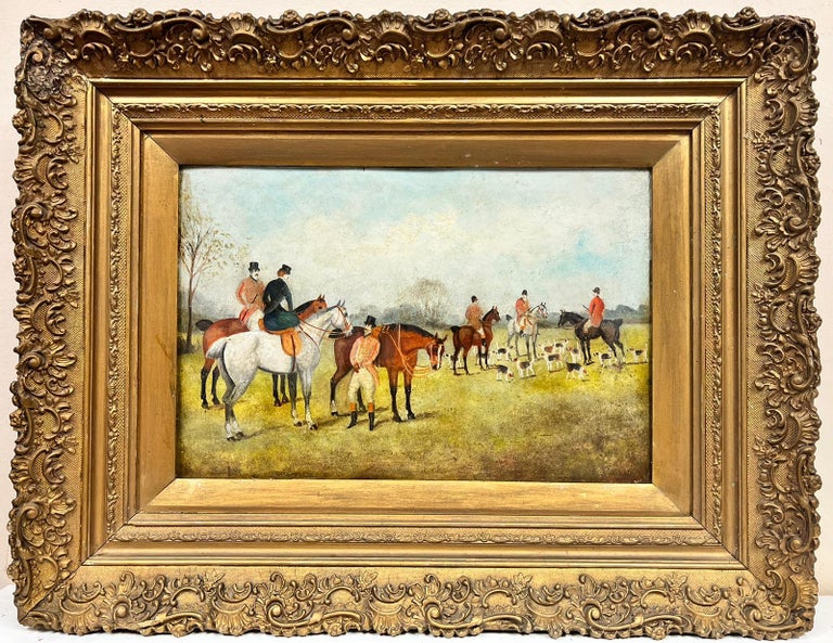 Philip H. Rideout - Fine Antique English Hunting Scene Oil Painting ...