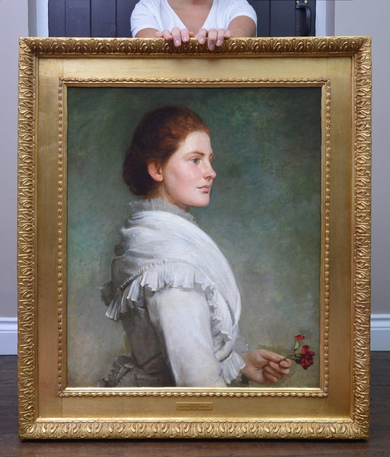 Philip Hermogenes Calderon R.A. - Carnations - Large 19th Century Oil ...