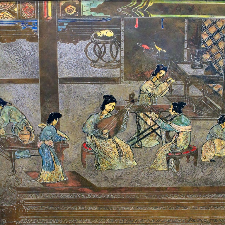 Philip and Kelvin LaVerne Large "Chin Ying" Coffee Table, 1960s 'Signed ...