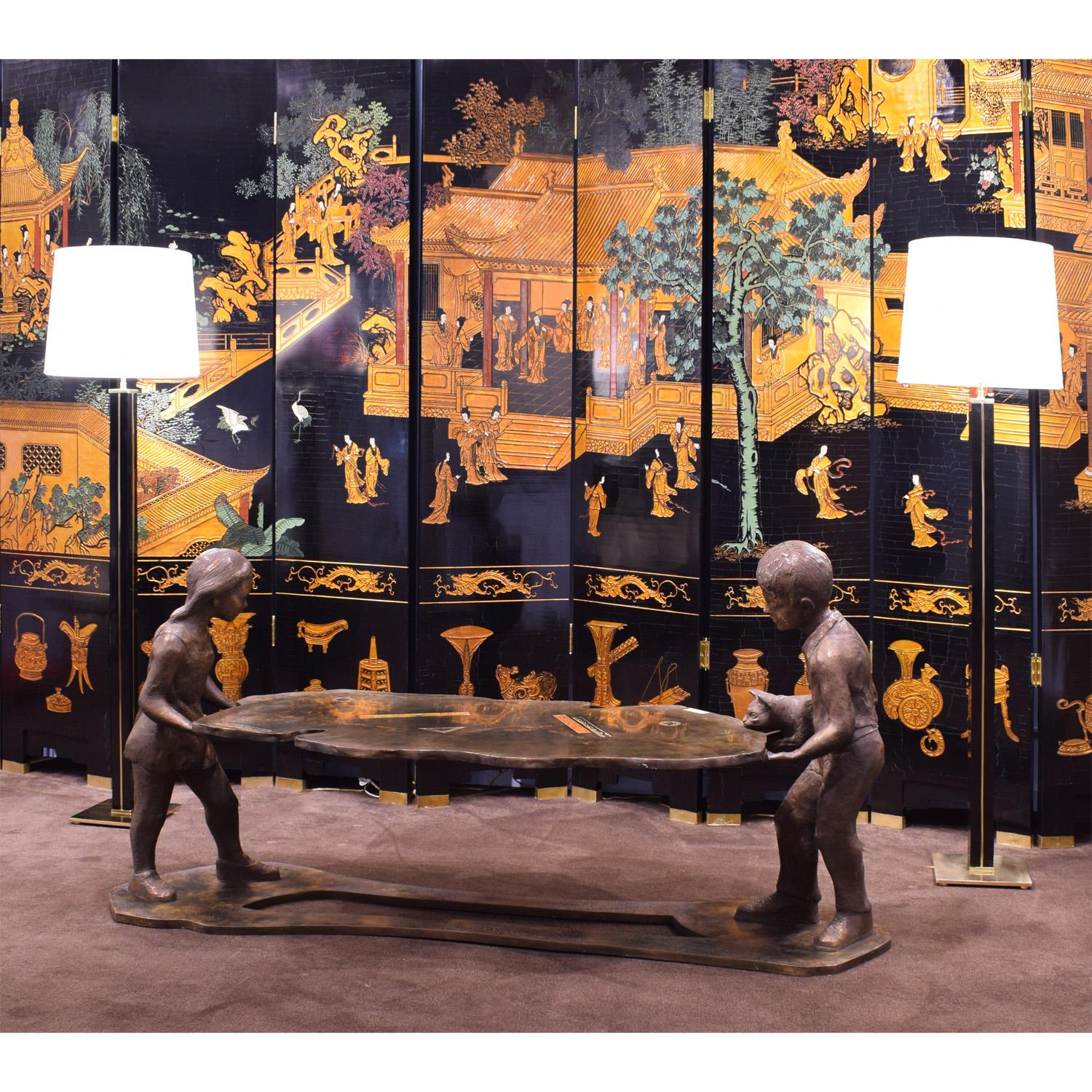 Philip and Kelvin LaVerne Rare "Generation" Sculpture Table 1970s ...
