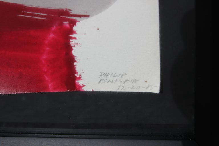 Philip Renteria - Red and Grey Gestural Painting at 1stDibs