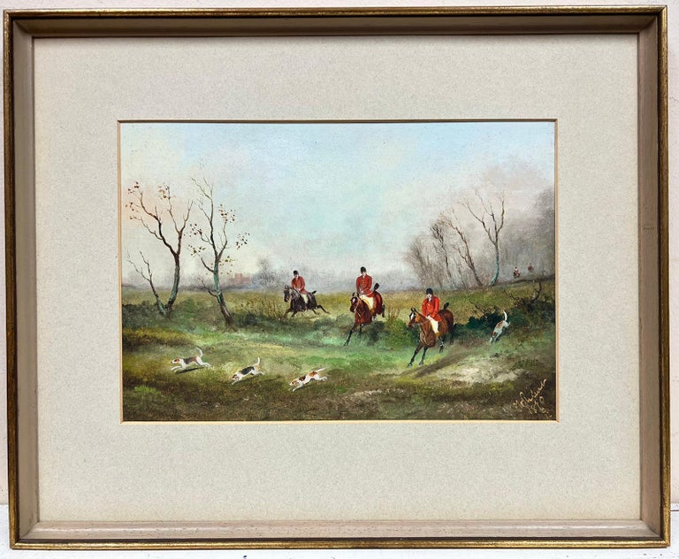 Philip Rideout - The English Fox Hunt Oil Painting Horses and Hounds in ...