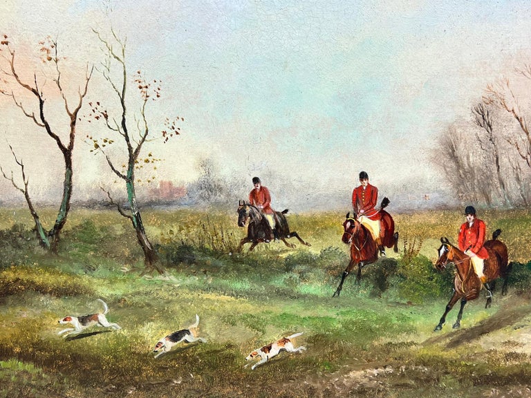 Philip Rideout - The English Fox Hunt Oil Painting Horses and Hounds in ...