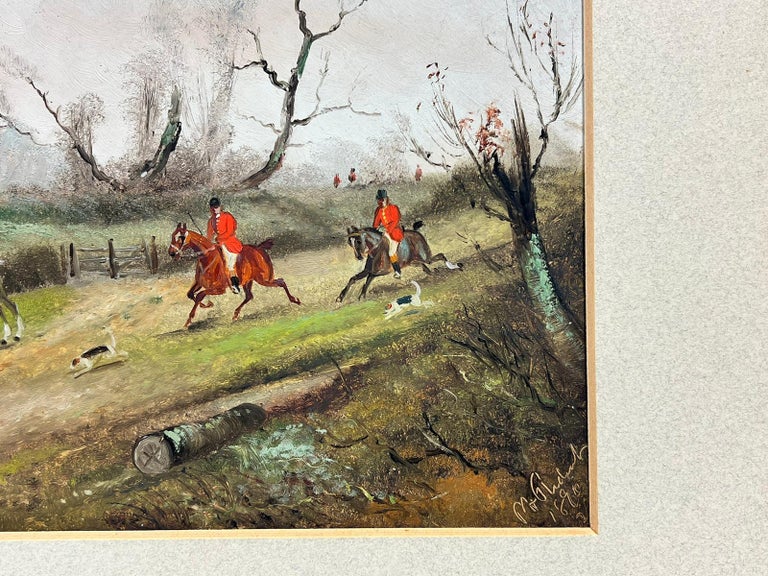 Philip Rideout - The English Fox Hunt Oil Painting Huntsman Red Jackets ...