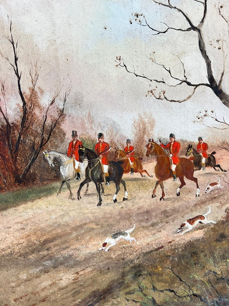 Philip Rideout - The English Fox Hunt Oil Painting Large Group Huntsman ...