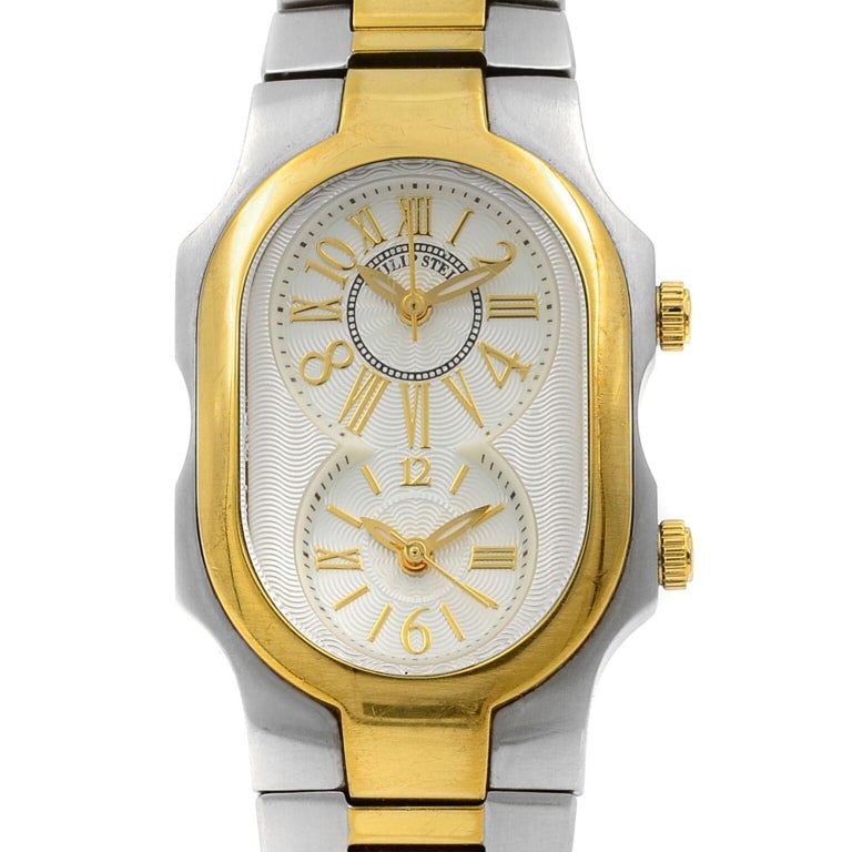 Philip Stein Signature 1TG-MWG Dual Timezone Stainless Steel Quartz ...