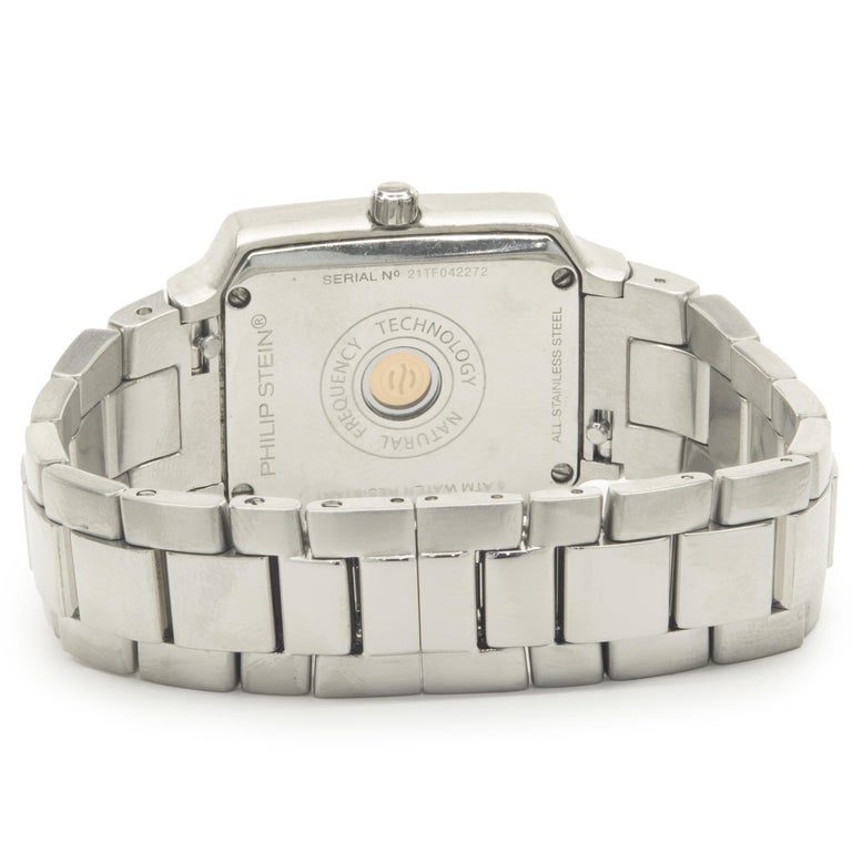 Philip Stein Stainless Steel Classic Square For Sale at 1stDibs