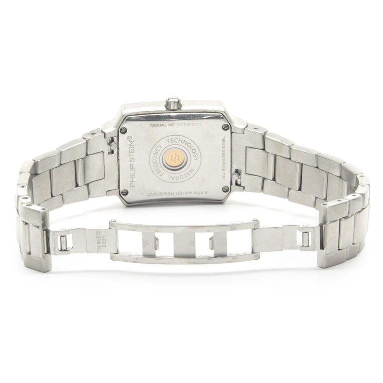 Philip Stein Stainless Steel Classic Square For Sale at 1stDibs
