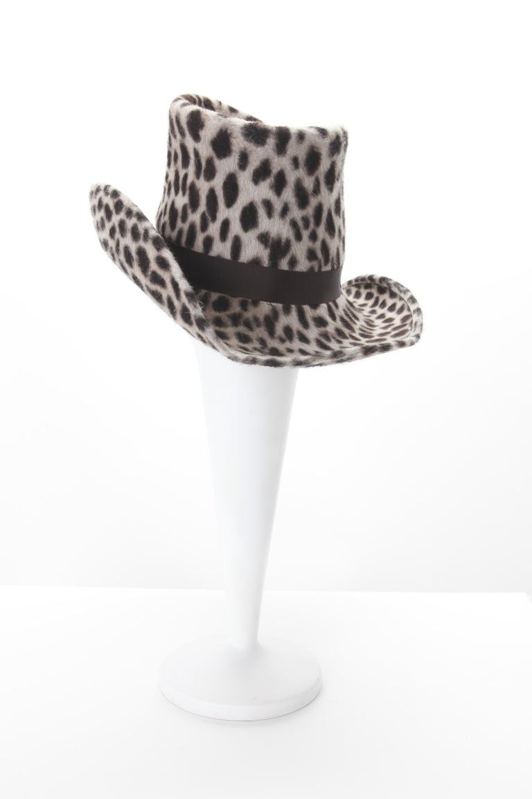 Philip Treacy Leopard Print Felt Fedora For Sale at 1stDibs | leopard ...