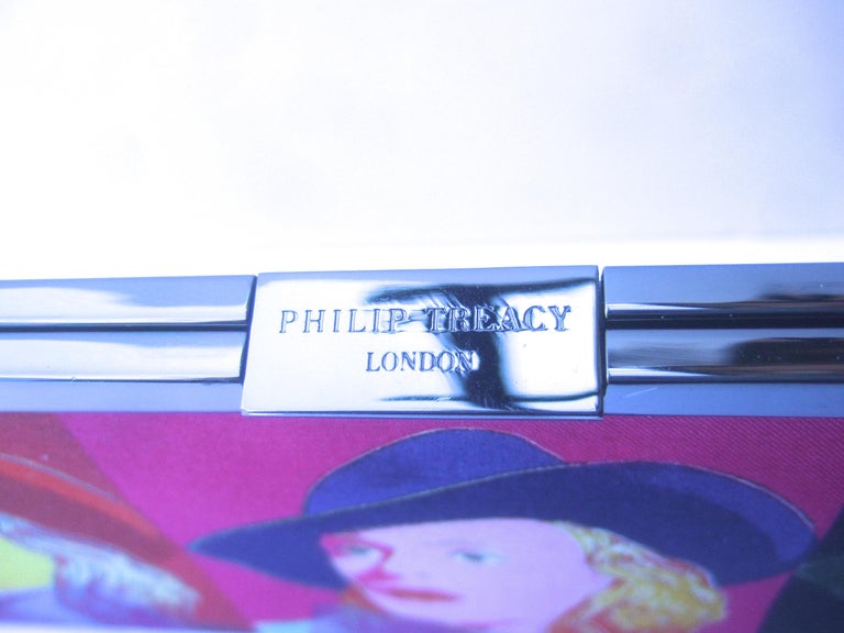 Philip Treacy London Graphic Cotton Cloth Print Clutch for Andy Warhol ...