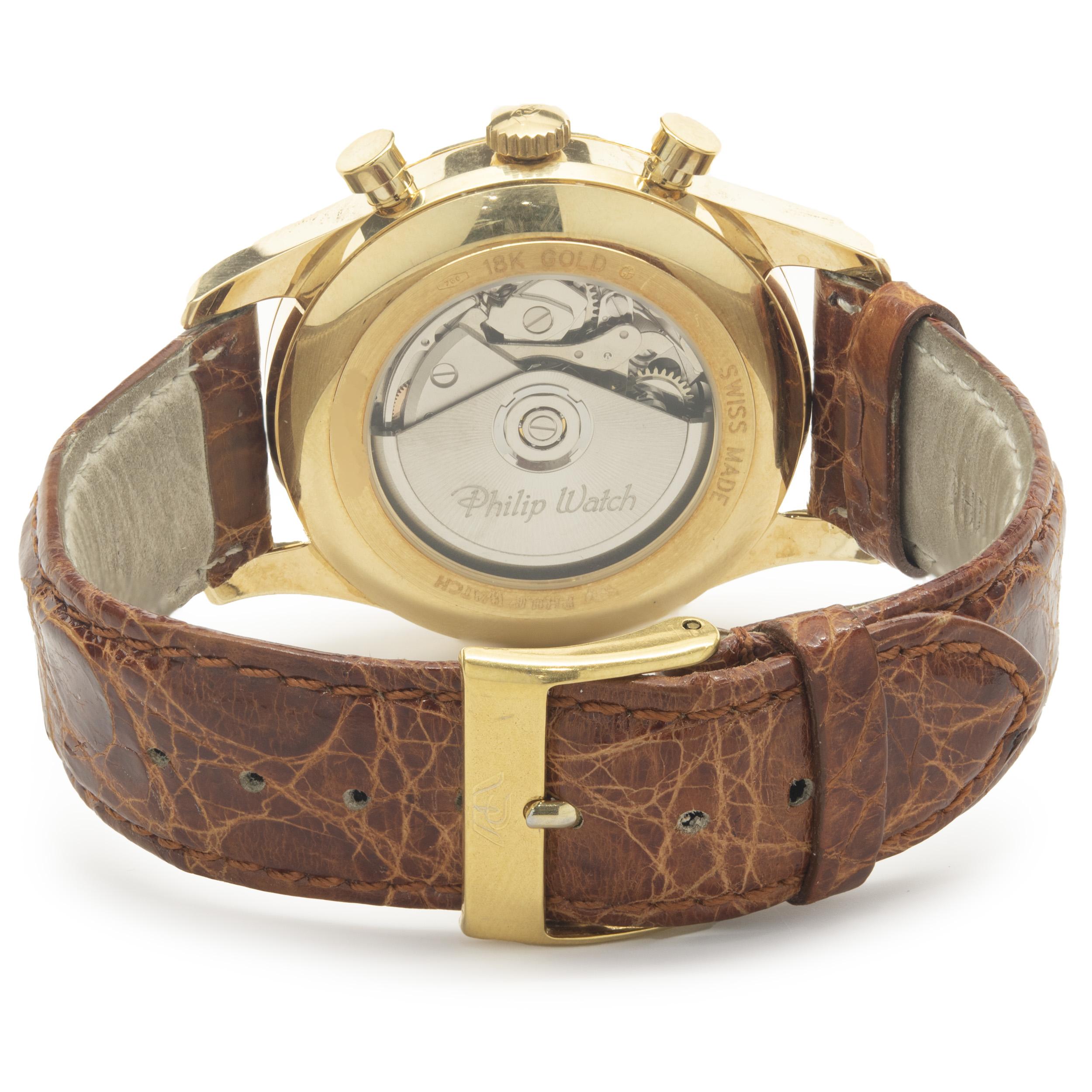 Philip Watch 18 Karat Yellow Gold Chronograph at 1stDibs
