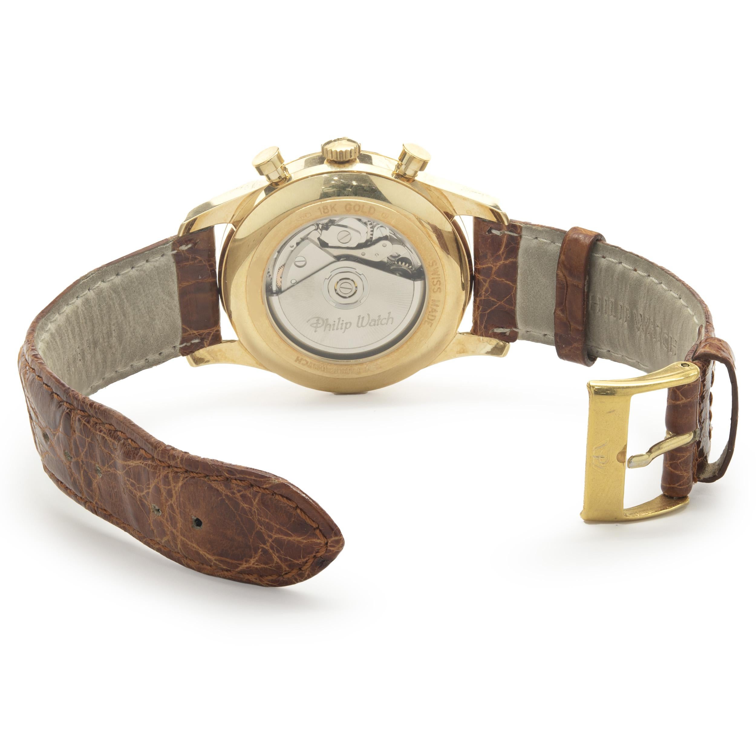 Philip Watch 18 Karat Yellow Gold Chronograph at 1stDibs