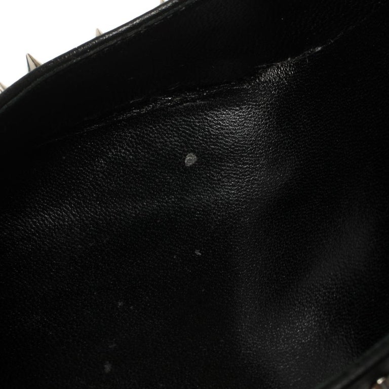 Philipp Plein Black Leather Spiked Taylor Pumps Size 37.5 at 1stDibs