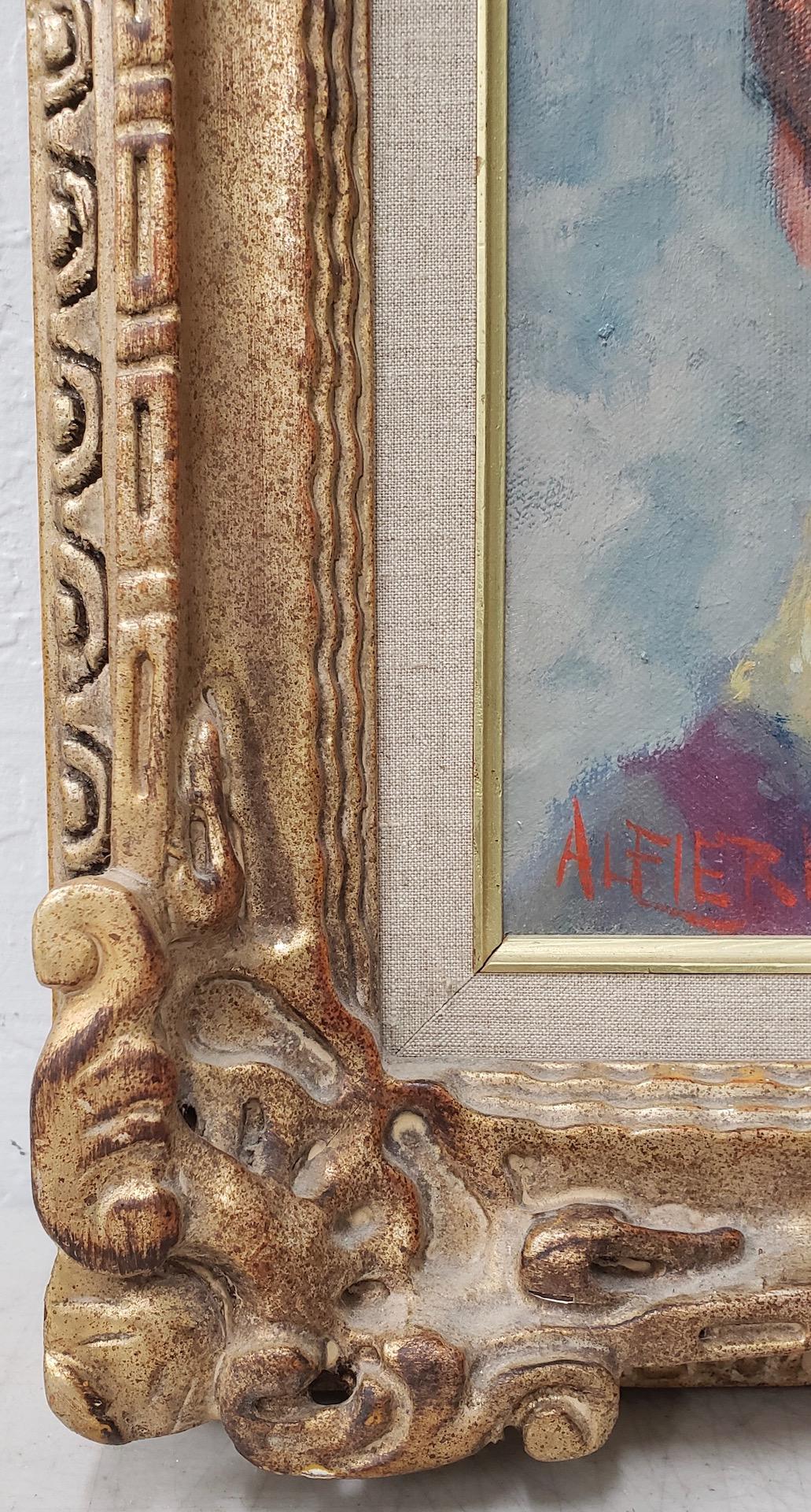 Philippe Alfieri "Young Harlequin" Original Oil Portrait, circa 1970s ...