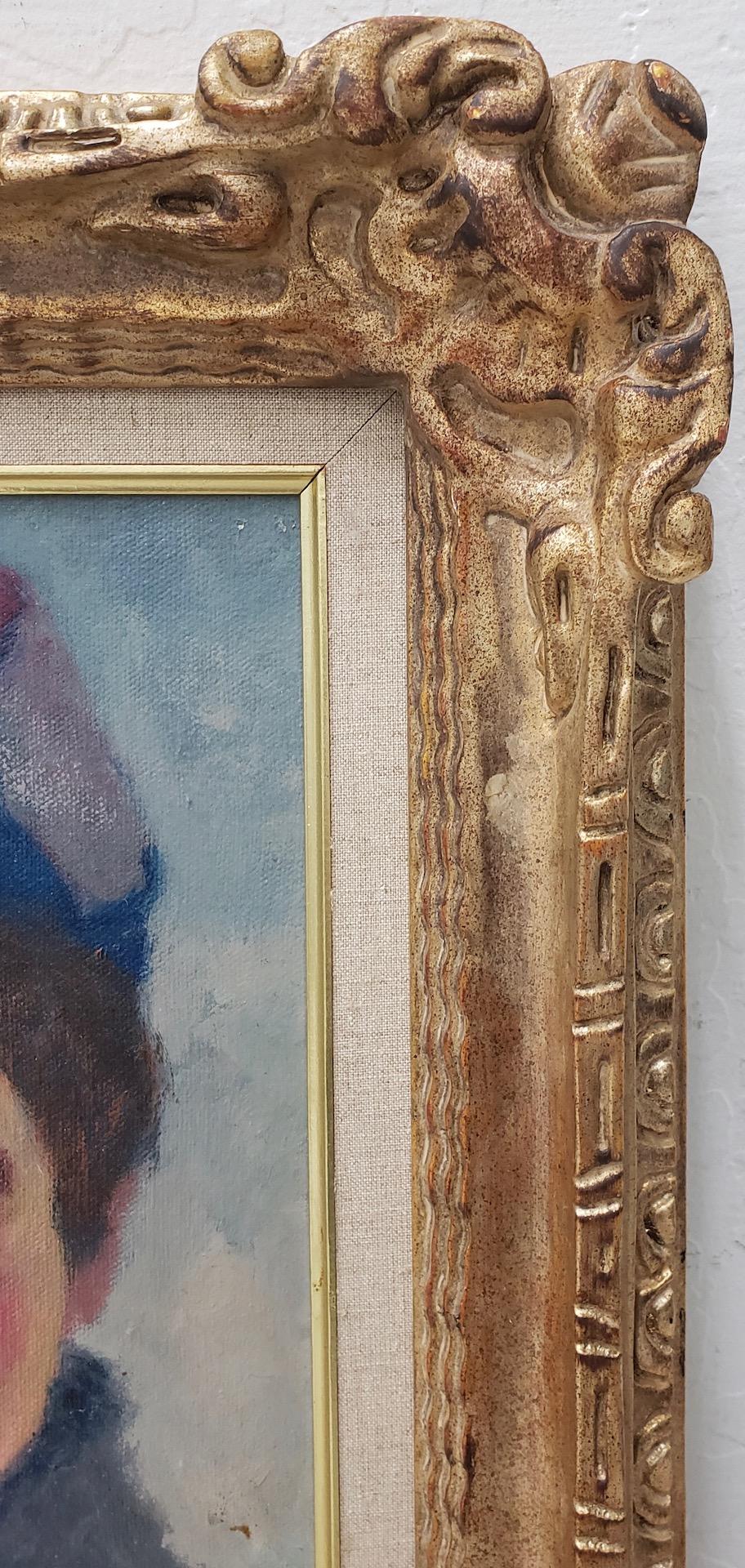 Philippe Alfieri "Young Harlequin" Original Oil Portrait, circa 1970s ...