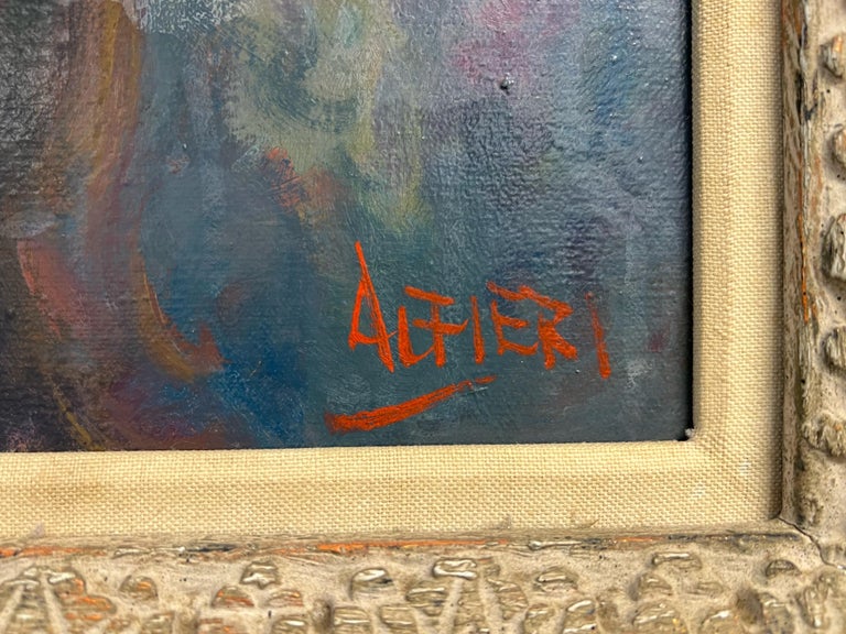 Philippe Alfieri Oil Painting of Young Girl with Hat For Sale at 1stDibs