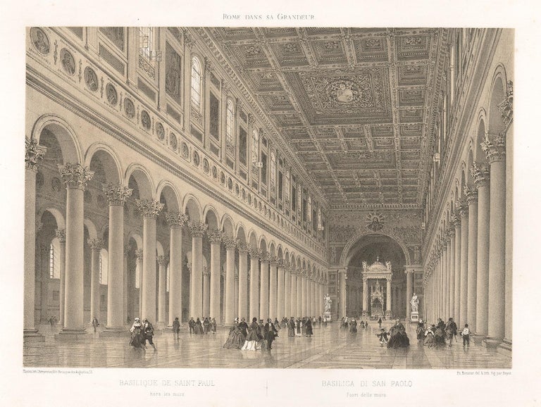 Philippe Benoist - Basilica di San Paolo, Rome, Italy. Tinted ...