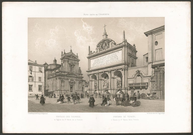 Philippe Benoist - Fontana dell' Acqua Felice and Santa Maria della ...