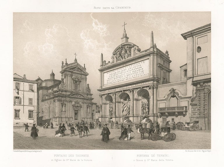 Philippe Benoist - Fontana dell' Acqua Felice and Santa Maria della ...