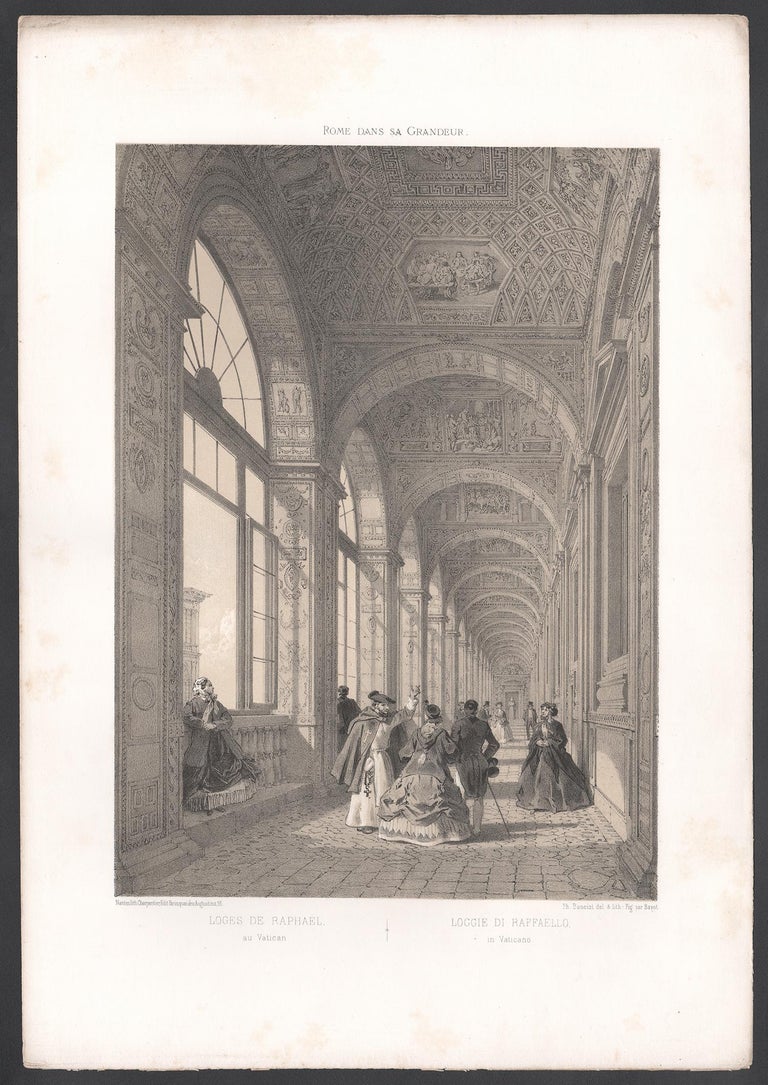 Philippe Benoist - Loggia of Raphael, Vatican, Rome, Italy. Tinted ...