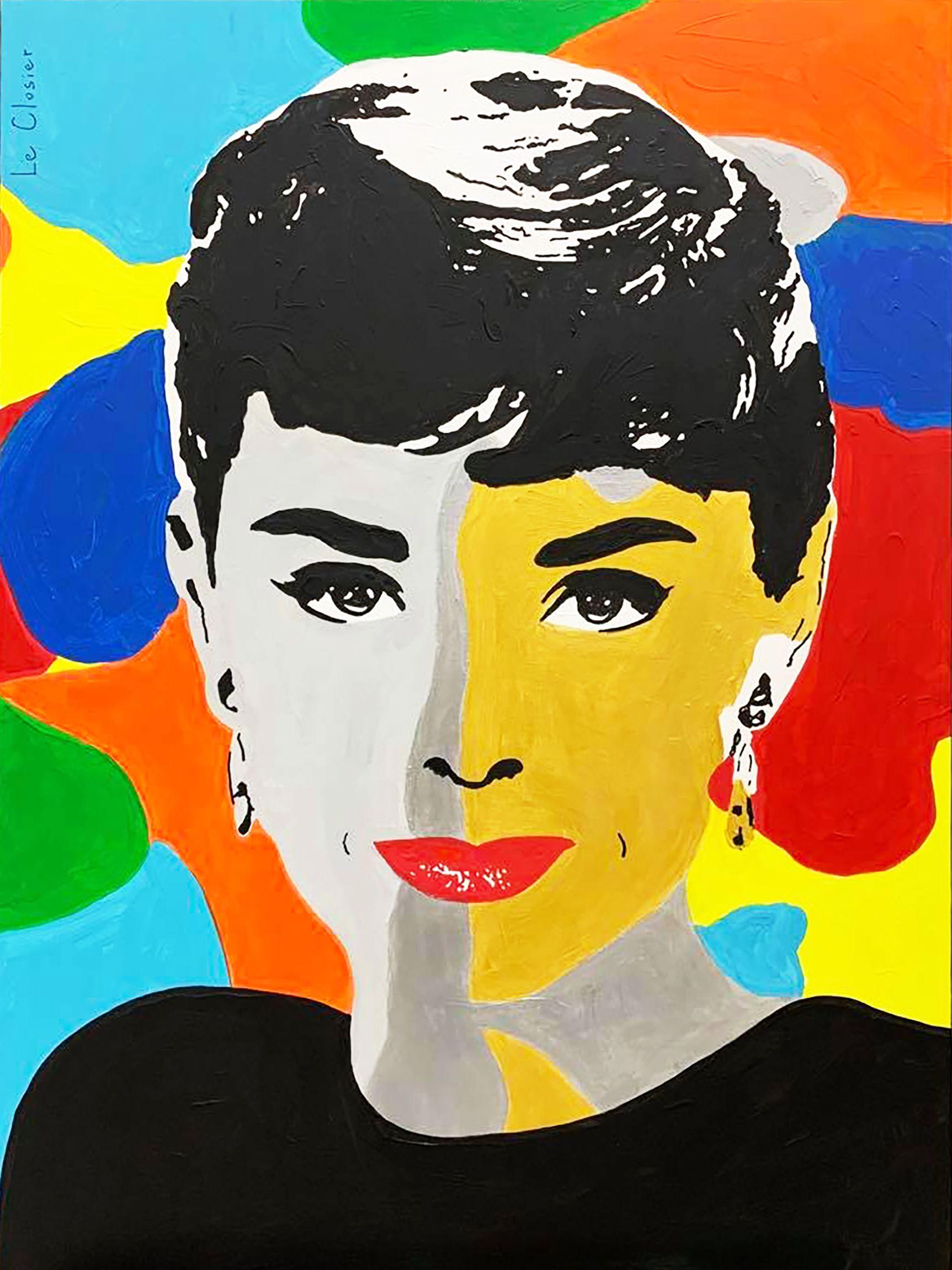 Philippe Colpaert (Le Closier) - AUDREY, Painting, Acrylic on Canvas ...