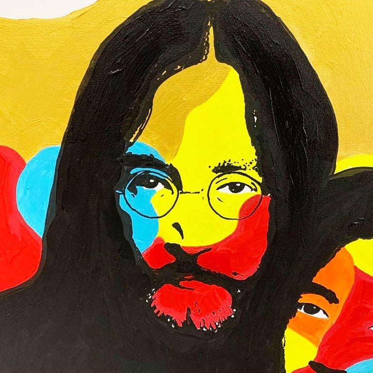 Philippe Colpaert (Le Closier) - JOHN AND YOKO, Painting, Acrylic on ...
