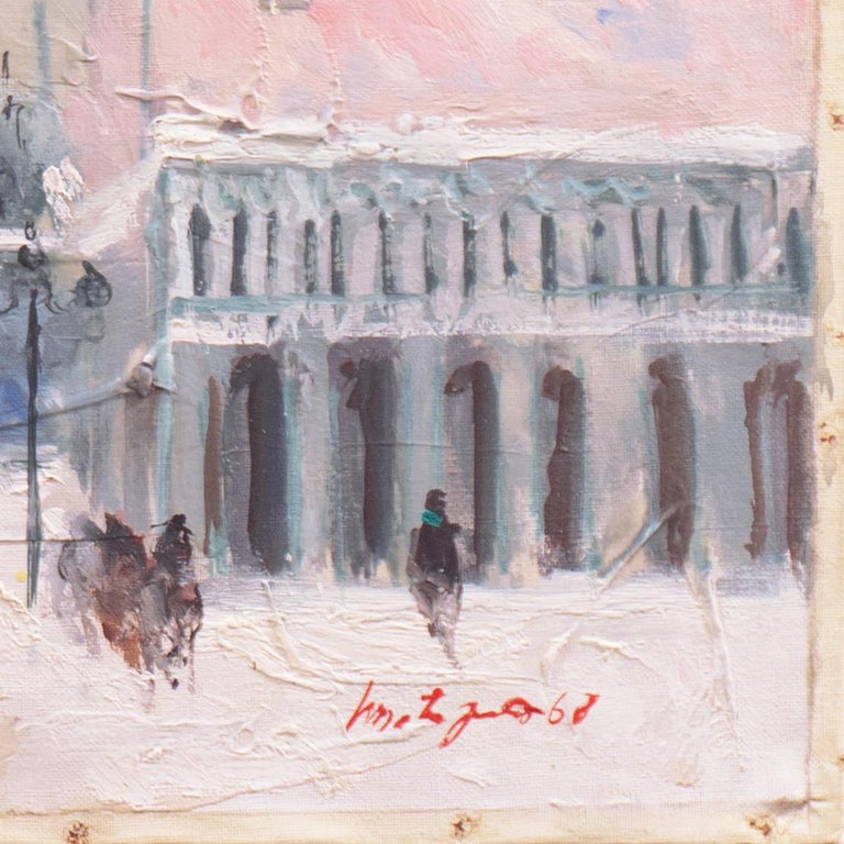 Philippe Monteagudo - 'Evening, Snow on the Piazza San Marco, Venice ...