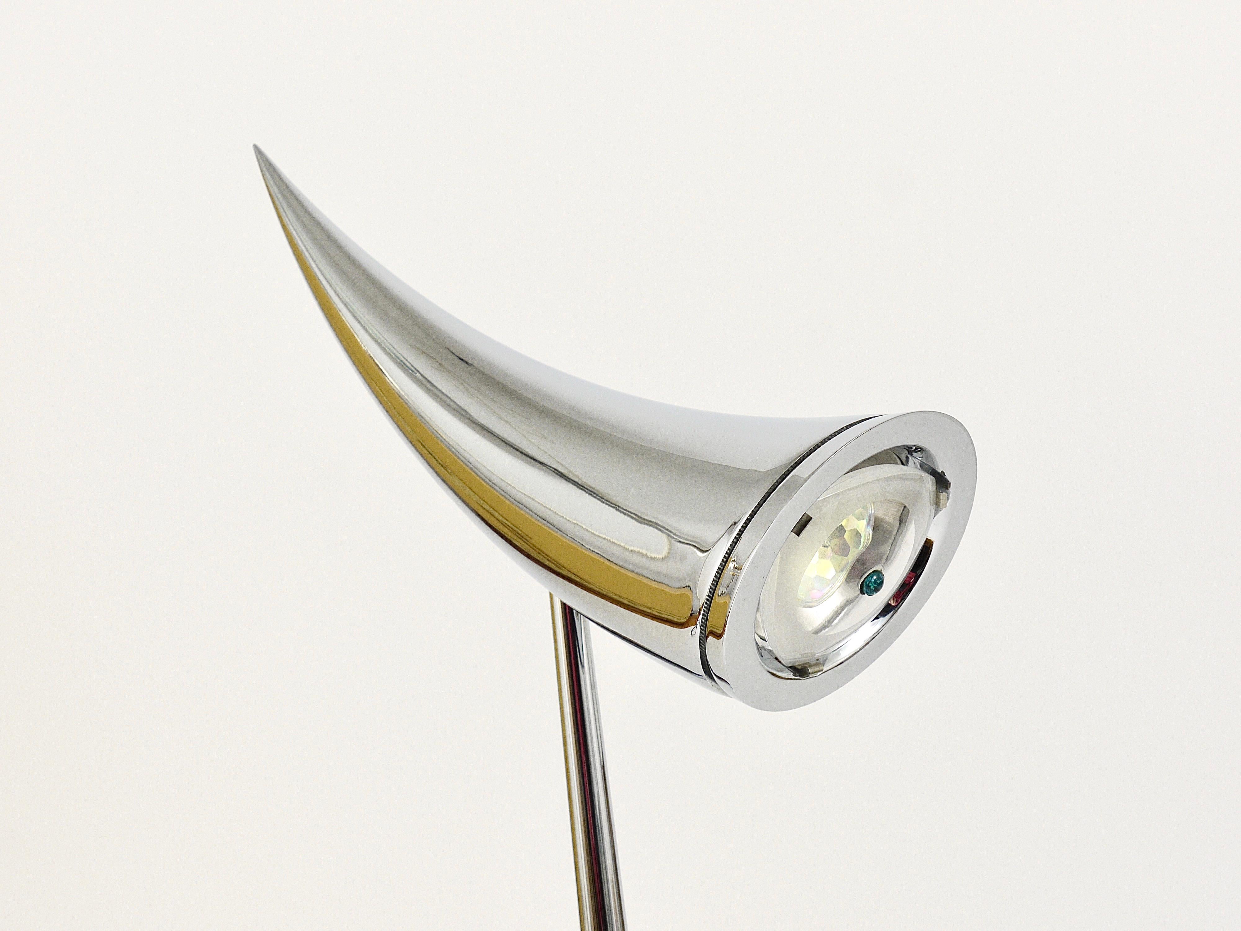 Philippe Starck Ara Table Desk Lamp, Chrome, Post-Modern by Flos Italy ...