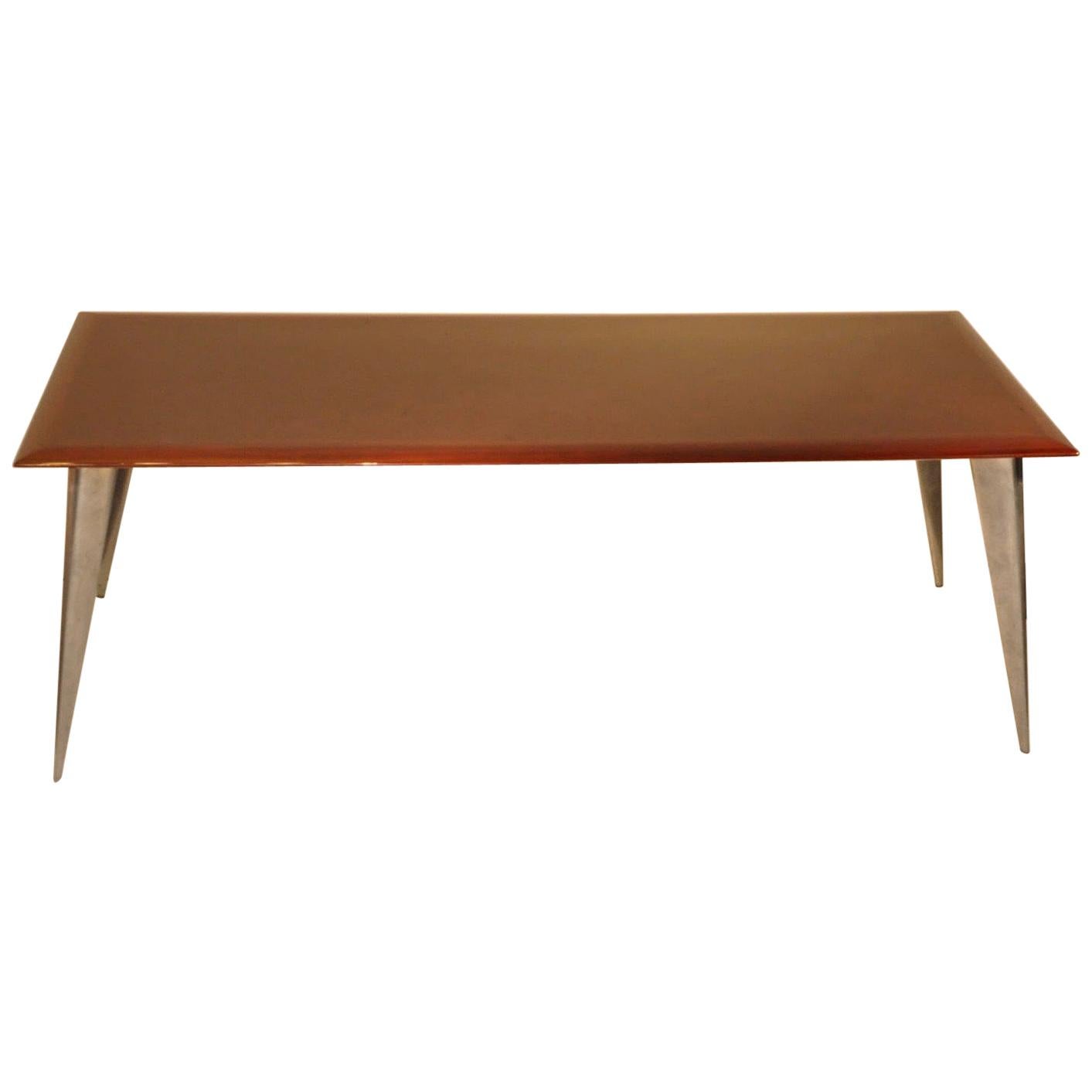 Philippe Starck Mahogany And Aluminum 'Driade' Dining Table at 1stDibs ...
